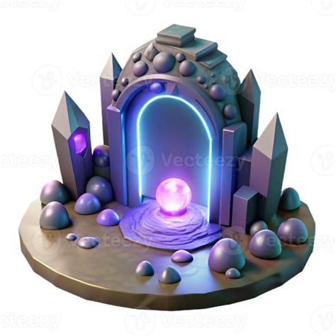 Stunning Contemporary Mystic Portal 3d Render High Resolution 56670627 Png