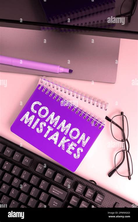 Hand Writing Sign Common Mistakes Business Idea Actions That Are Often