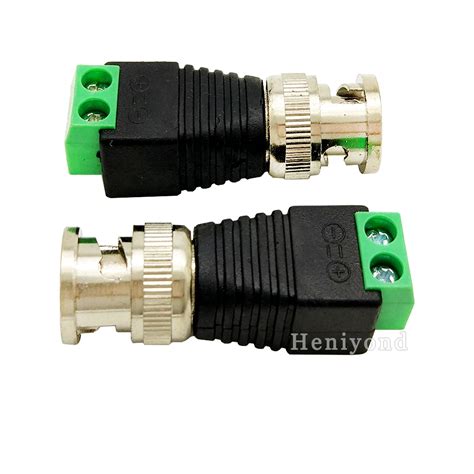 10Pcs BNC Male Connector Coax CAT5 To Camera CCTV BNC UTP Video Balun Connector Adapter BNC Plug