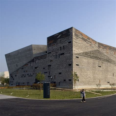 Wave Shaped Roof Of Recycled Tiles Tops Wang Shus Fuyang Cultural Complex