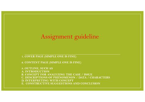 Solution Guidelines For Assignment Studypool