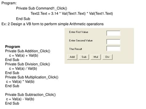 Ppt Visual Basic Programming Powerpoint Presentation Free Download