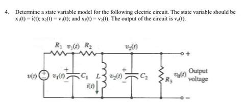Solved Determine A State Variable Model For The Following Chegg Com