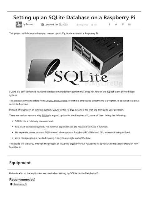 Installing Sqlite On Raspberry Pi Pdf