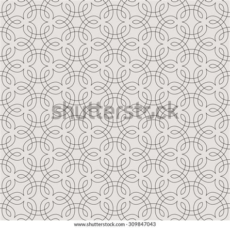 Seamless Linear Pattern Thin Curl Lines Stock Vector Royalty Free 309847043