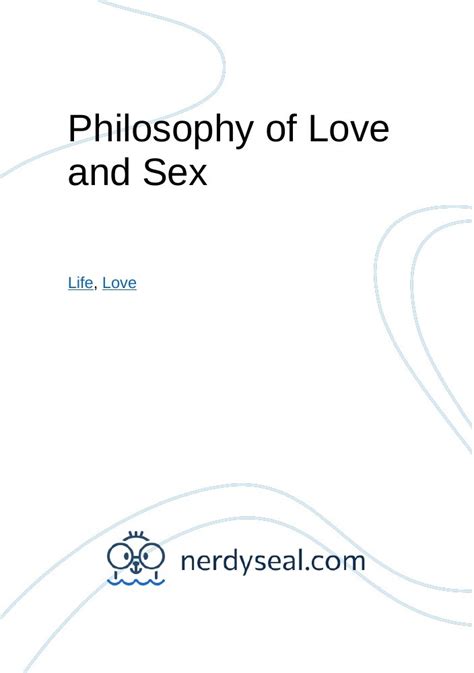 Philosophy Of Love And Sex Words NerdySeal