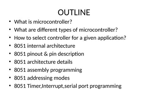Chapter1pptx On 8051 Microcontroller Introduction Chapter Pptx Operating Systems Computer