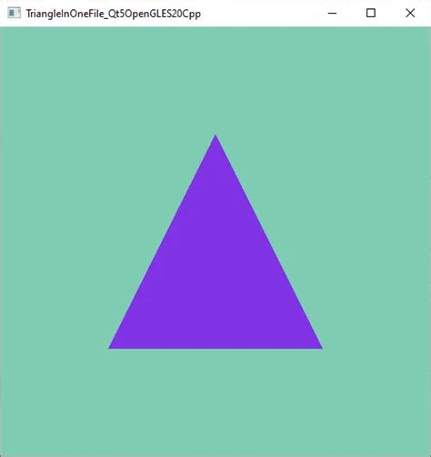 Triangle In Opengl Es 20 Qt5 C Pyqt5 And Webgl 10 Typescript For Desktop And Android
