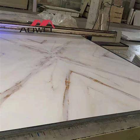 Premium Natural Stone Texture Vinyl Plastic Sheet For Interiors Uv