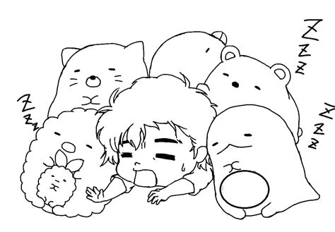 귀여운 캐릭터 스미코구라시 색칠 공부 Kr에서 무료 색칠 공부