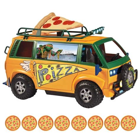Teenage Mutant Ninja Turtles Pizzafire Van Mutant Mayhem Vehicle 20cm