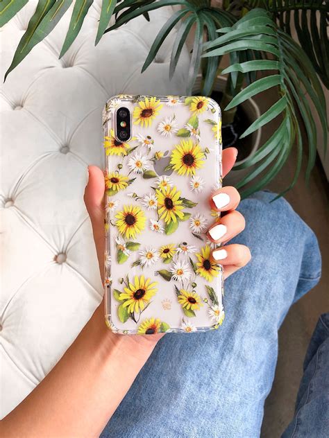 Sunflower Daisy Clear Iphone Case Sunflower Phone Case Ideas