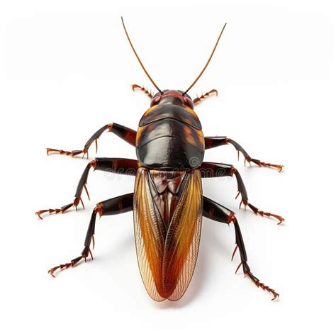 Realistic 3d Dark Colored Roach Model With Elongated Body Stock Illustration Illustration Of