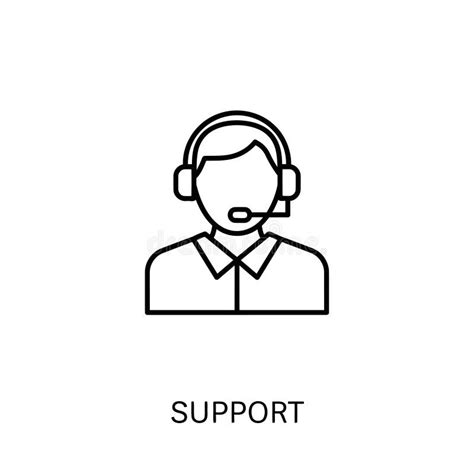 Vector Art Of Support Icon Depicting Customer Service Technical