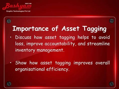 6 Key Steps To Creating An Effective Asset Tagging System Pptx