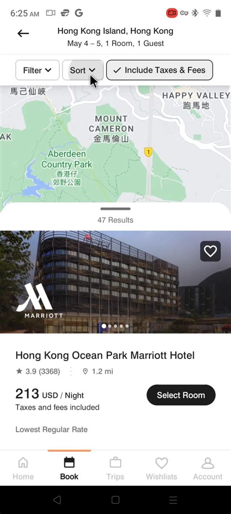 Filtering And Sorting On Marriott Bonvoy Desktop Examples Page Flows