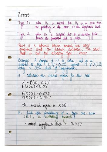 A Level Further Maths Statistics Revision Notes And Example Questions