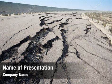 After Cracked Road Earthquake Powerpoint Template After Cracked Road Earthquake Powerpoint