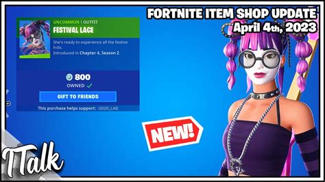 Fortnite Item Shop New Festival Lace Skin April Th Fortnite Battle Royale Youtube