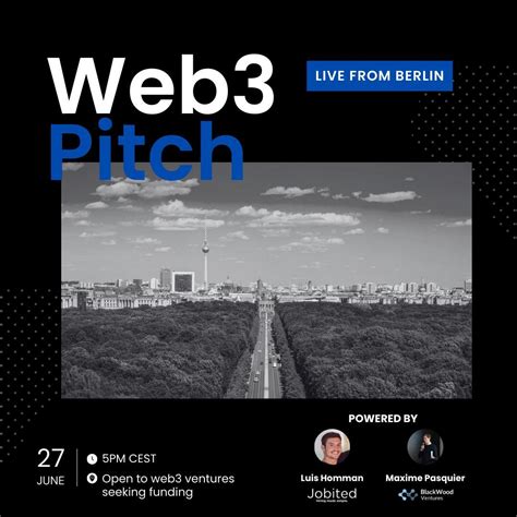 Luis Homann On Linkedin Web3 Startup Funding Pitchevent Innovation Blackwoodvc