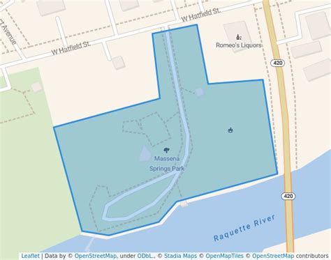 Massena Springs Park In Massena Map And Routes