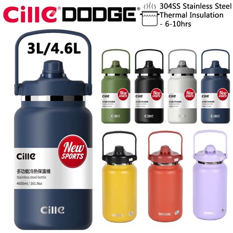 Dodge Super Big Bucket Stainless Steel Vacuum Flask Thermos Water Bottle 3l 4 6l 304ss