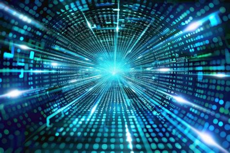 Digital Data Tunnel With Binary Code Stock Image Image Of Futuristic Cyberspace 327321795