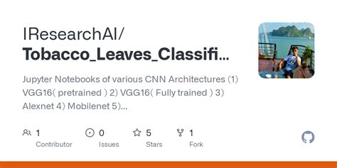 GitHub IResearchAI Tobacco Leaves Classification CNN Jupyter