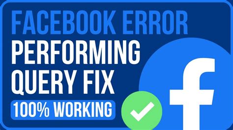 error performing query facebook dating fix 2023 easy tutorial