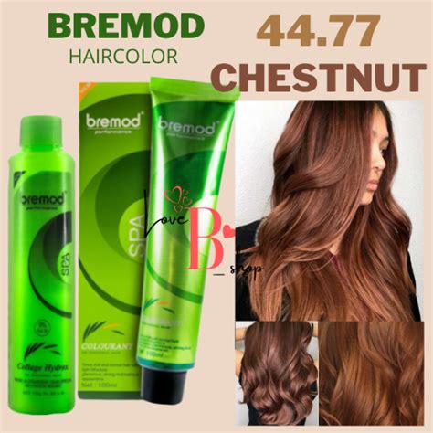 Bremod 44 77 Chestnut Hair Color Set With Oxidizing Lazada Ph