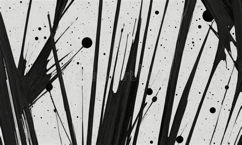 Black And White Abstract Featuring Pattern Intersecting Lines And Dots Creating Sense Movement
