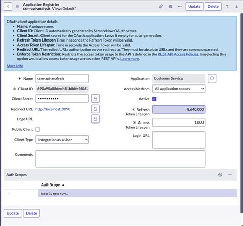 Servicenow Oauth Scope Not Displayed For Csm Module Stack Overflow