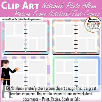 Notebook Picture Frame Clipart Notebook Photo Clipart Notebook Clipart