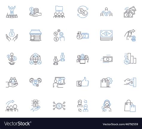 Product Development Line Icons Collection Vector Image