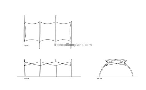 Tensile Structure Free Cad Drawings