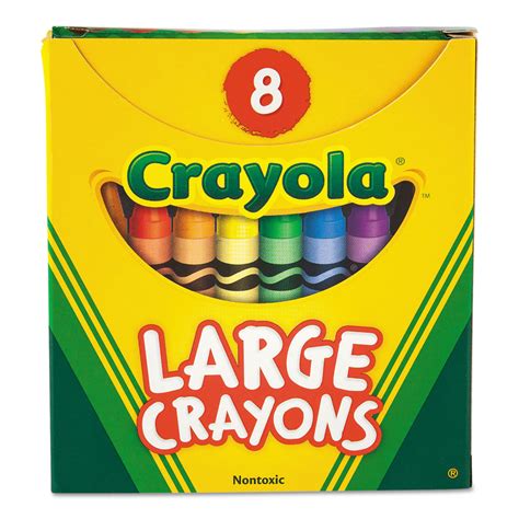 Crayola® Large Crayons Tuck Box Packaging Large Size 044 X 4 8