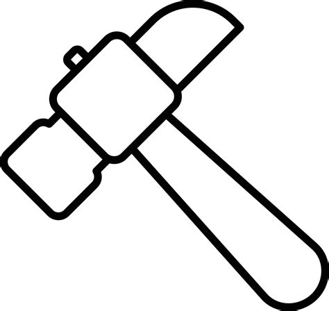 Hammer Outline Icon 9244649 Vector Art At Vecteezy
