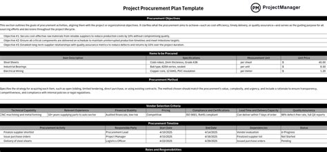 8 Procurement Documents With Free Templates Projectmanager
