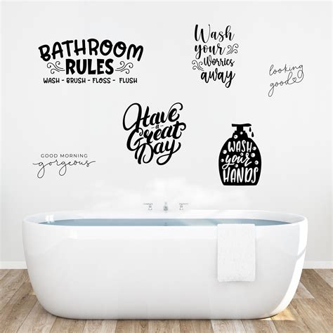 Wall Sayings Decals For Bathroom Bathroom Wall Sticker Soak Your