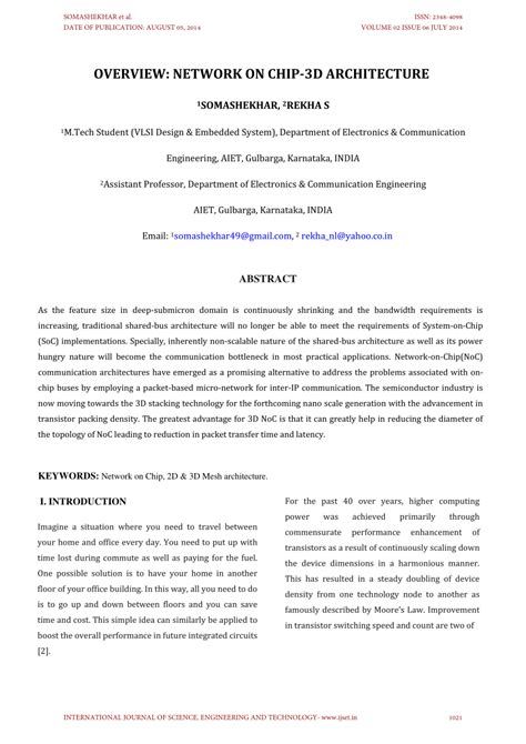 PDF OVERVIEW NETWORK ON CHIP D ARCHITECTURE