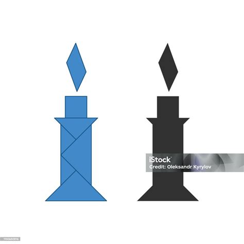 촛불 탱 그램 전통적인 중국 해 부 퍼즐 일곱 타일링 조각기하학적 모양 삼각형 사각형 마름모 평행 사변형 분석 기술을 개발 하는