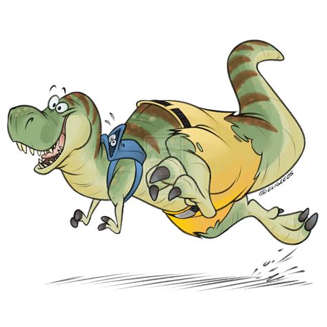 T Rex Banjo Banjo Dinosaur Illustration T Rex Cartoon
