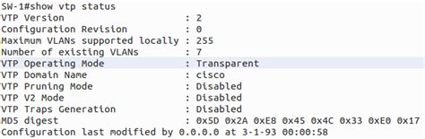 VTP Transparent Mode
