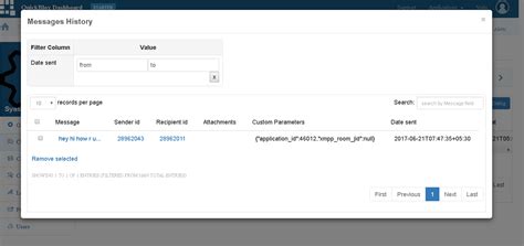quickblox messages are not getting saved to history the messages are