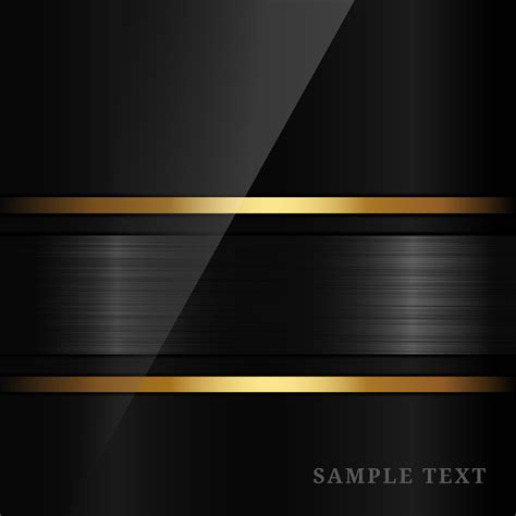 Black Metallic Shiny Texture With Gold Accents 1105499 Vector Art At