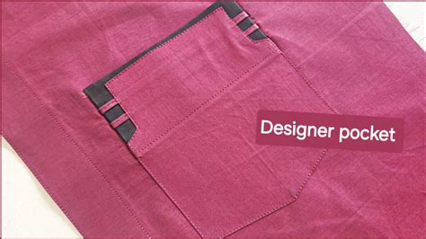 Designer Pocket Stitching In A Shirt Youtube