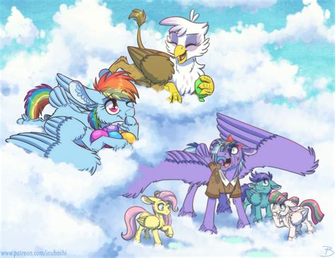 Inuhoshi 3 Gilda Fluttershy Флаттершай