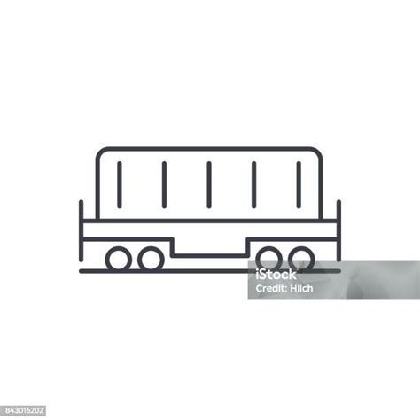 철도 컨테이너 수레 부하 선 아이콘입니다 선형 벡터 기호 객차에 대한 스톡 벡터 아트 및 기타 이미지 객차 아이콘 개념