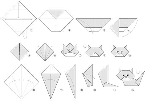 Origami Kitty Origami Cat Cute Origami Origami Cat Instructions