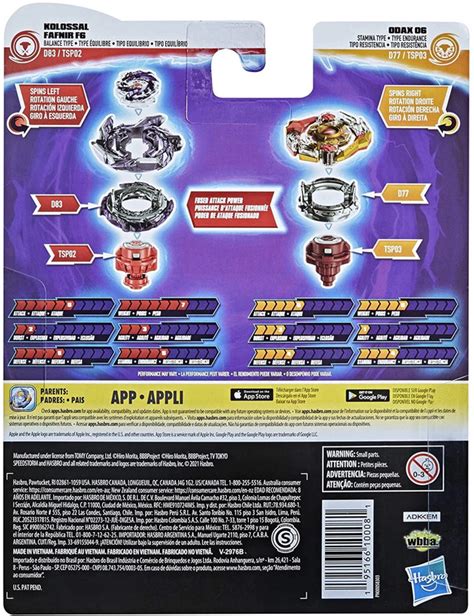 Hasbro Odax O6 And Kolossal Fafnir F6 Burst Surge Speedstorm Beyblade Dual Pack F2304 Beysandbricks